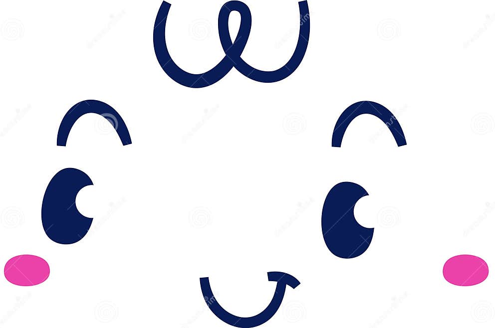 Childish Abstract Face with Shapes Stock Illustration - Illustration of ...