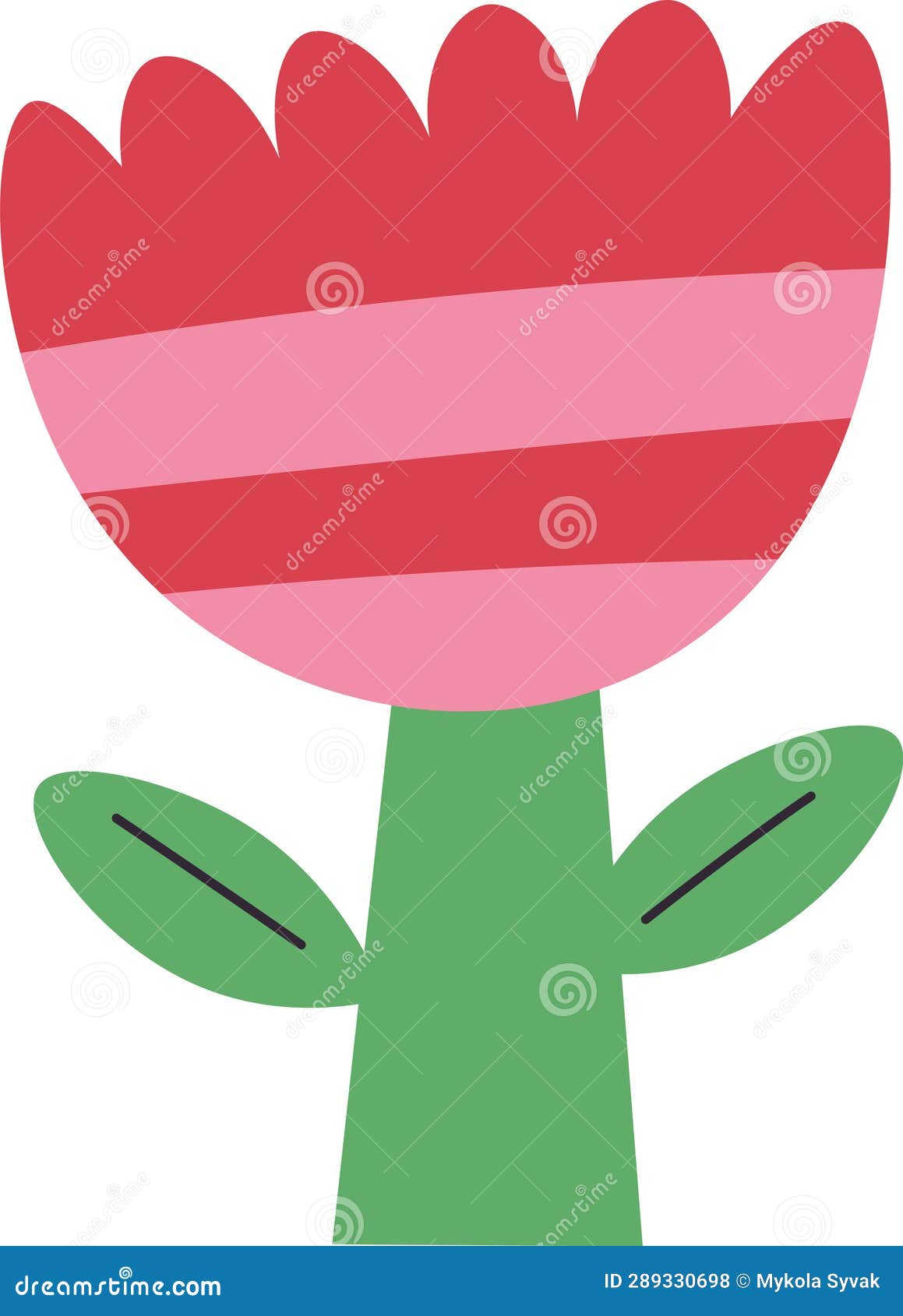 Childish Abstract Flower stock illustration. Illustration of pattern ...