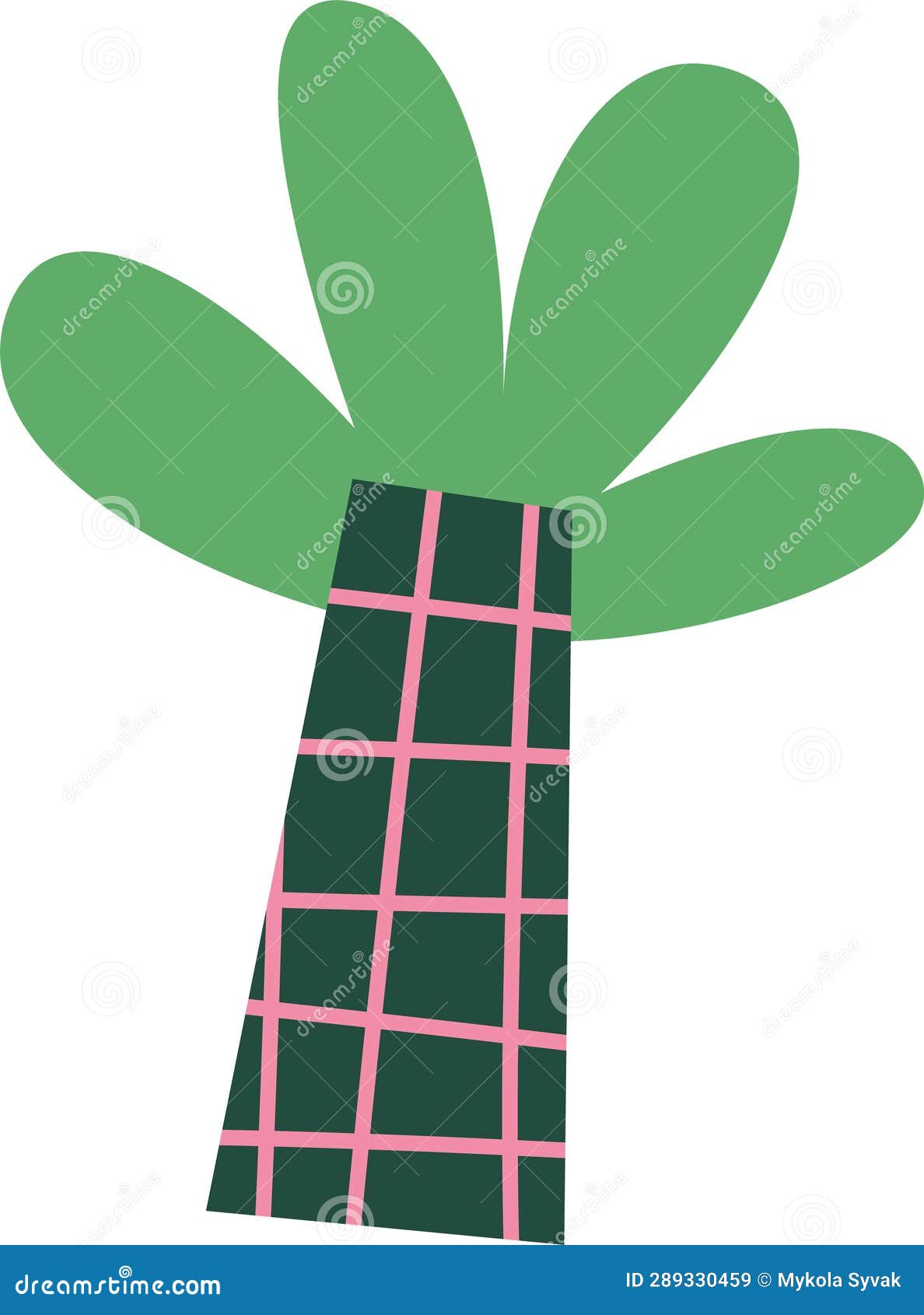 Childish Abstract Tree stock vector. Illustration of green - 289330459
