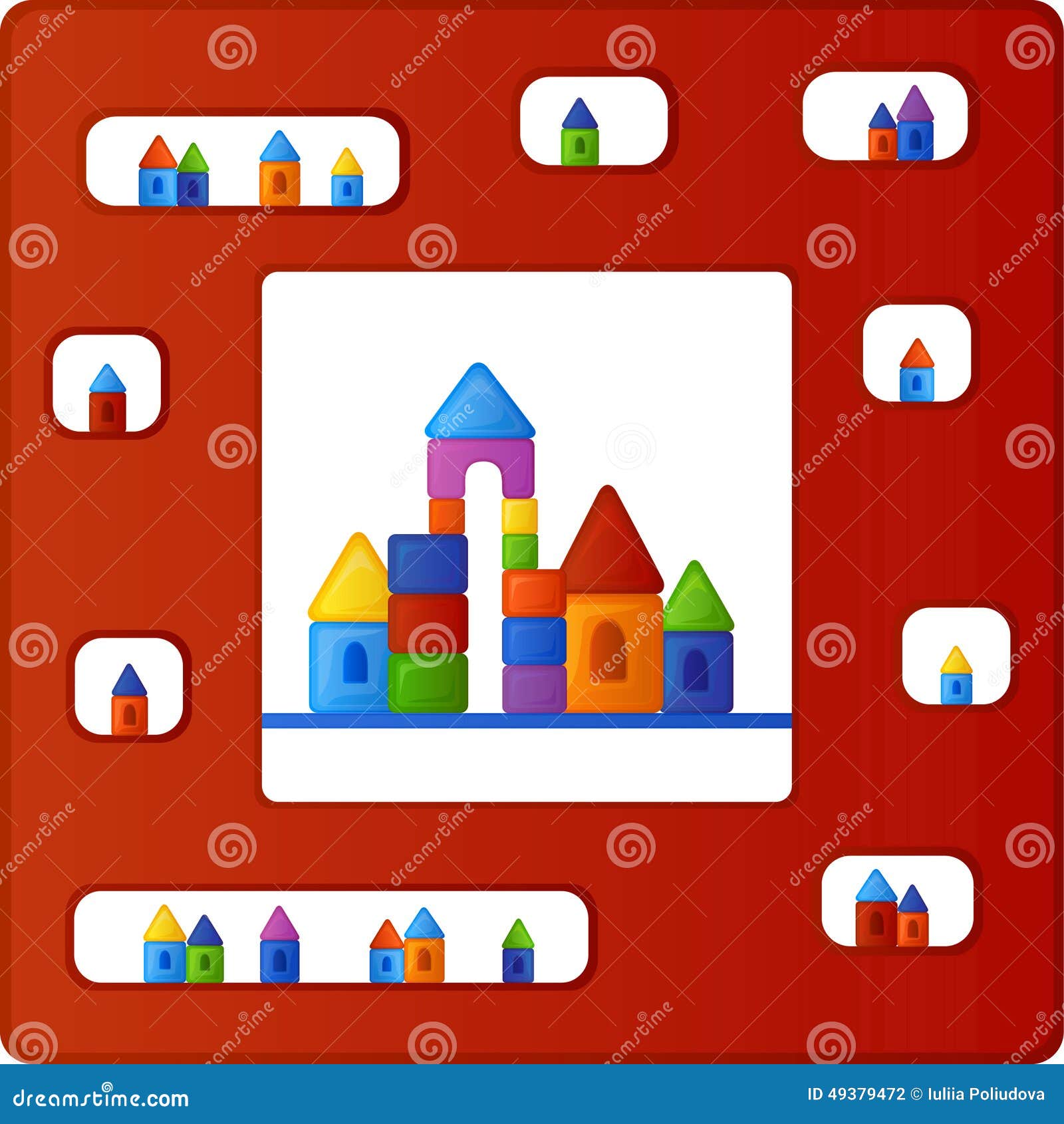 Childish background stock illustration. Illustration of adorable - 49379472