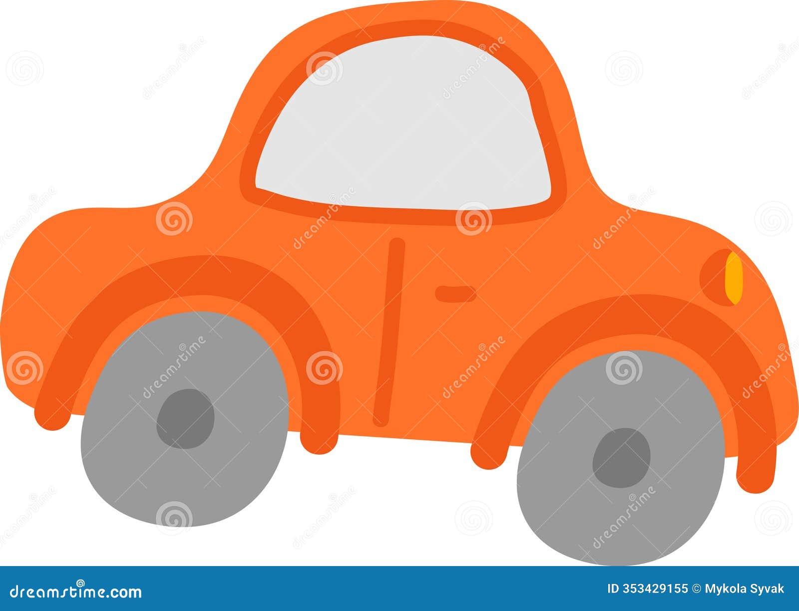 Childish Car Drawing stock illustration. Illustration of house - 353429155