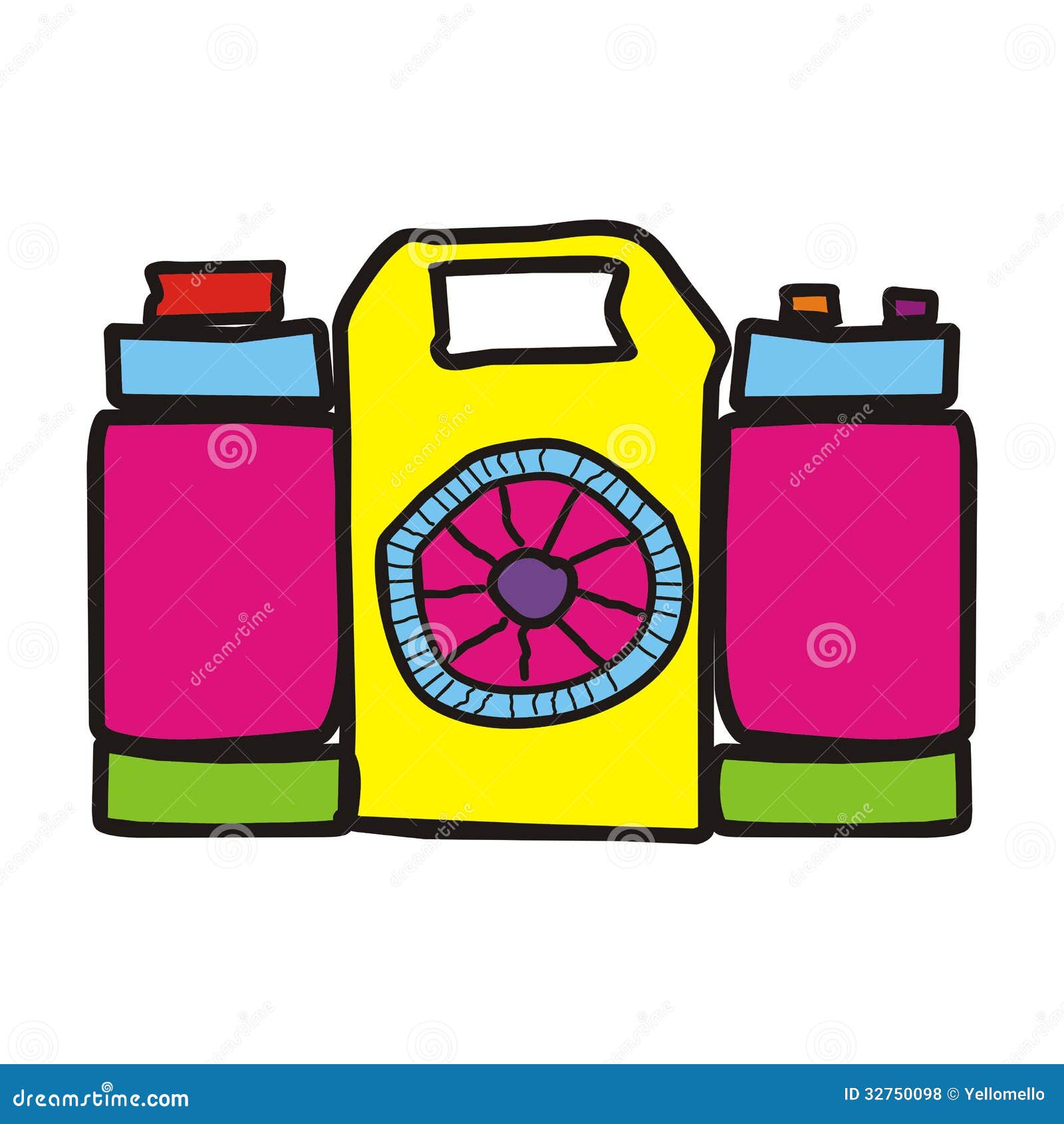 Childish cartoon camera stock vector. Illustration of collection - 32750098