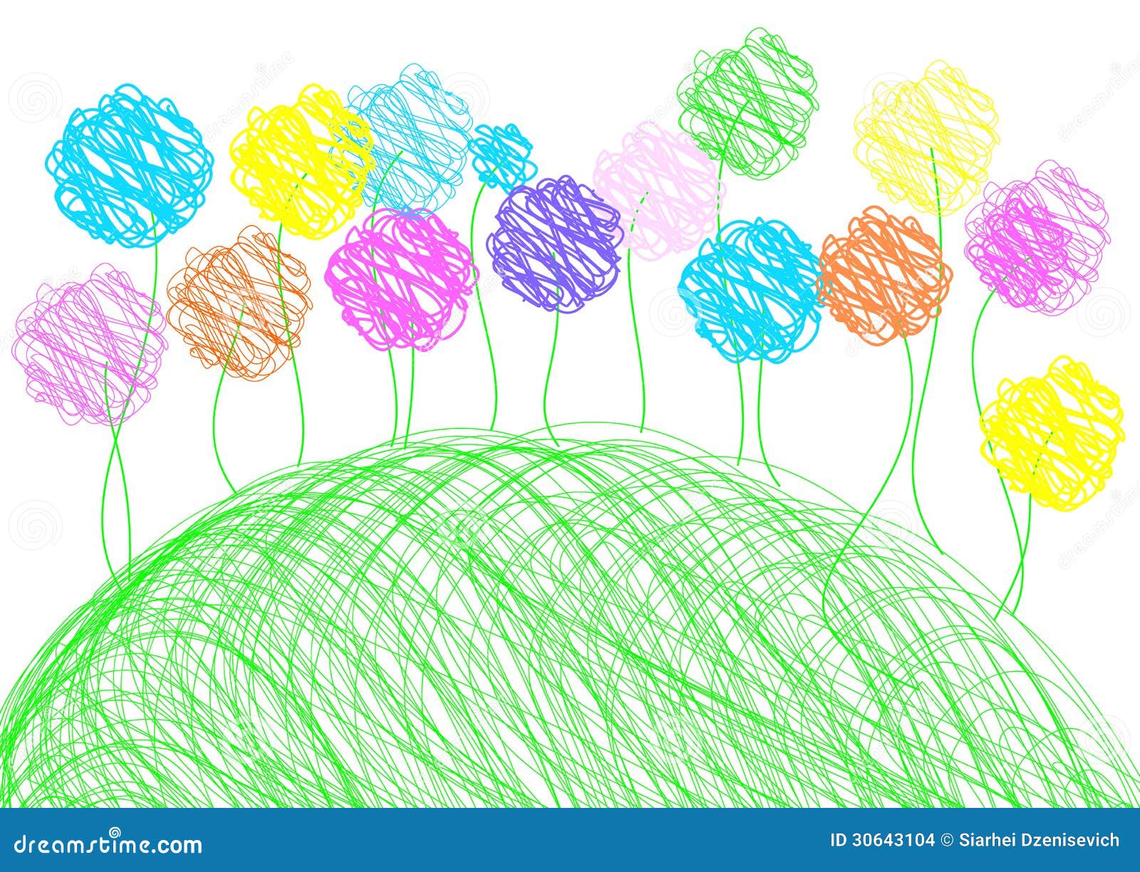 Childish Drawing - Background Template Stock Images - Image: 30643104