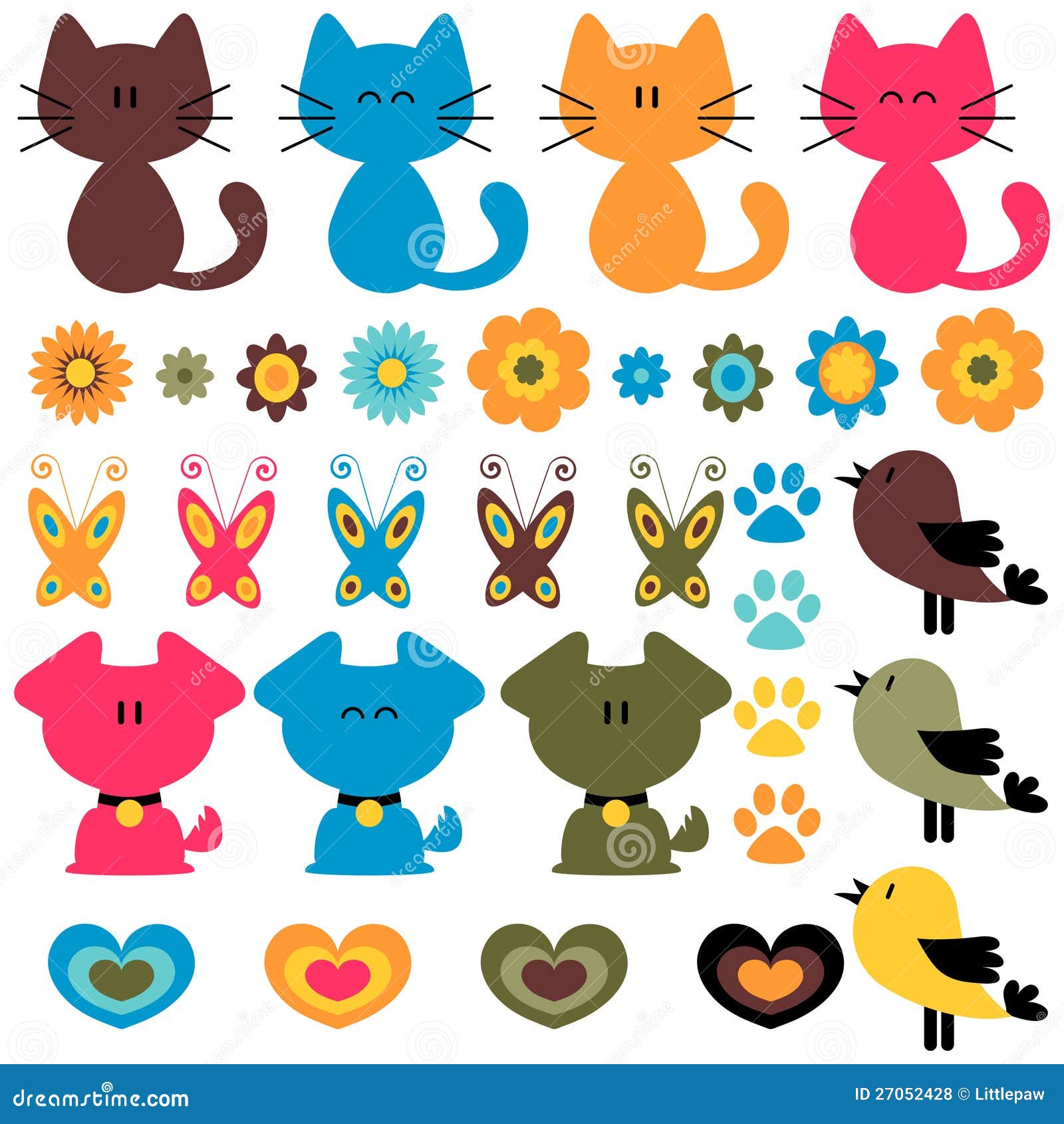 Childish elements set stock vector. Illustration of element - 27052428