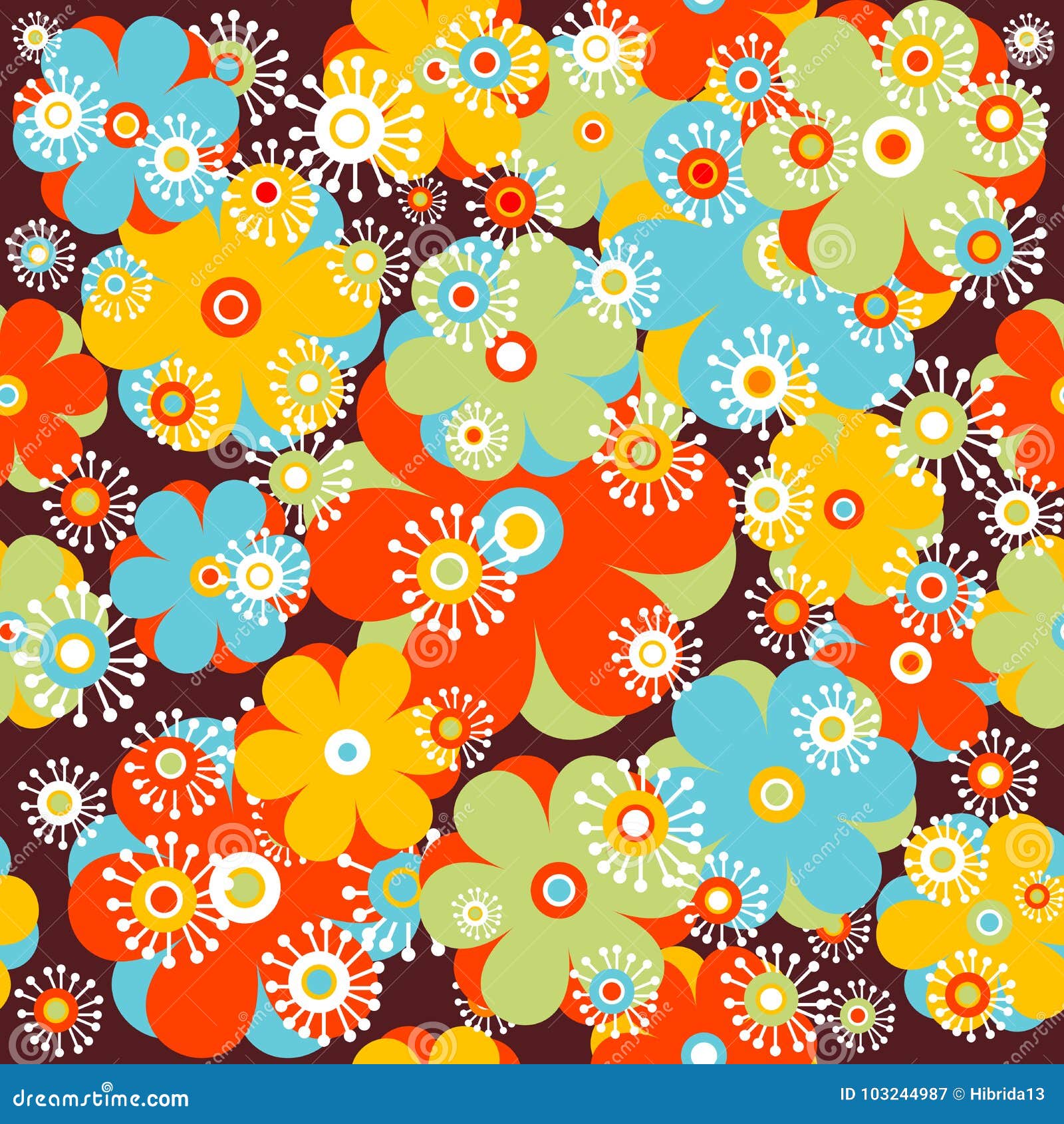 Childish floral background stock vector. Illustration of stamina ...
