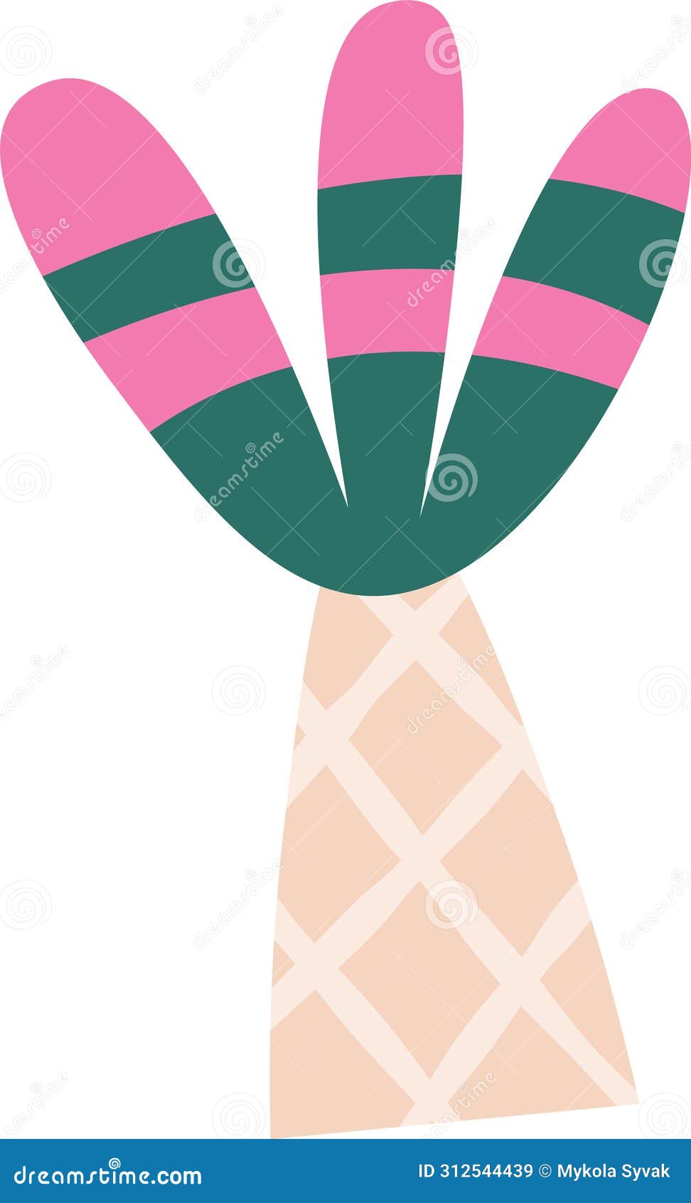 Childish Palm Tree stock vector. Illustration of graphic - 312544439