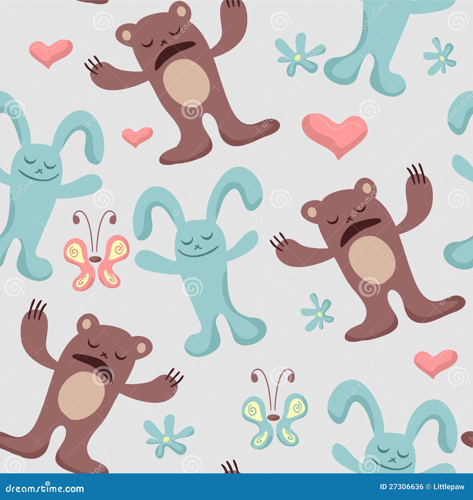 Childish Seamless Background Stock Vector - Illustration of pattern ...