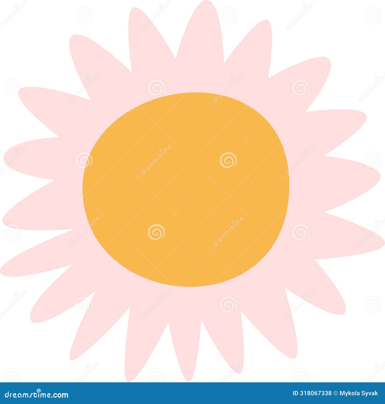 Childish Sun Icon stock vector. Illustration of cute - 318067338