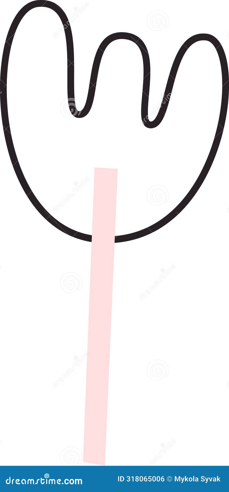 Childish Tree Plant stock vector. Illustration of cute - 318065006