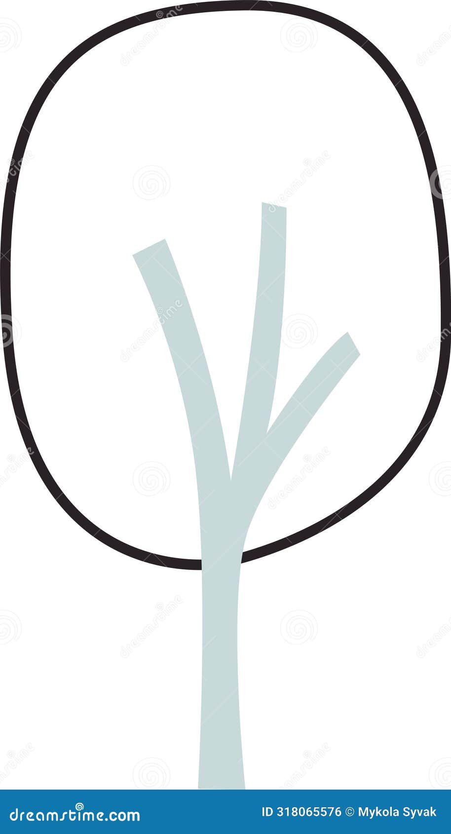 Childish Tree Plant stock vector. Illustration of cute - 318065576