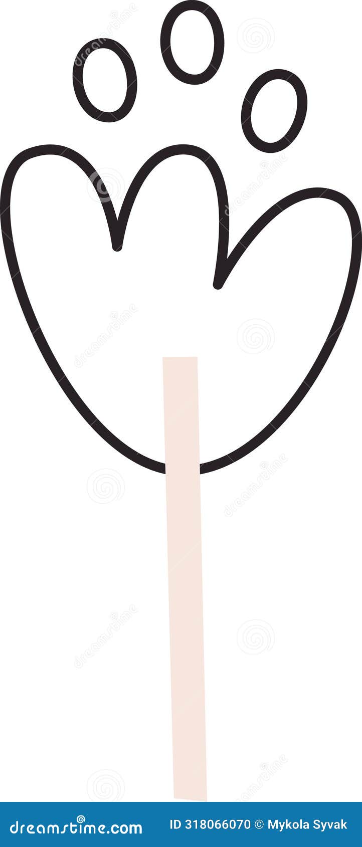 Childish Tree Plant stock vector. Illustration of isolated - 318066070