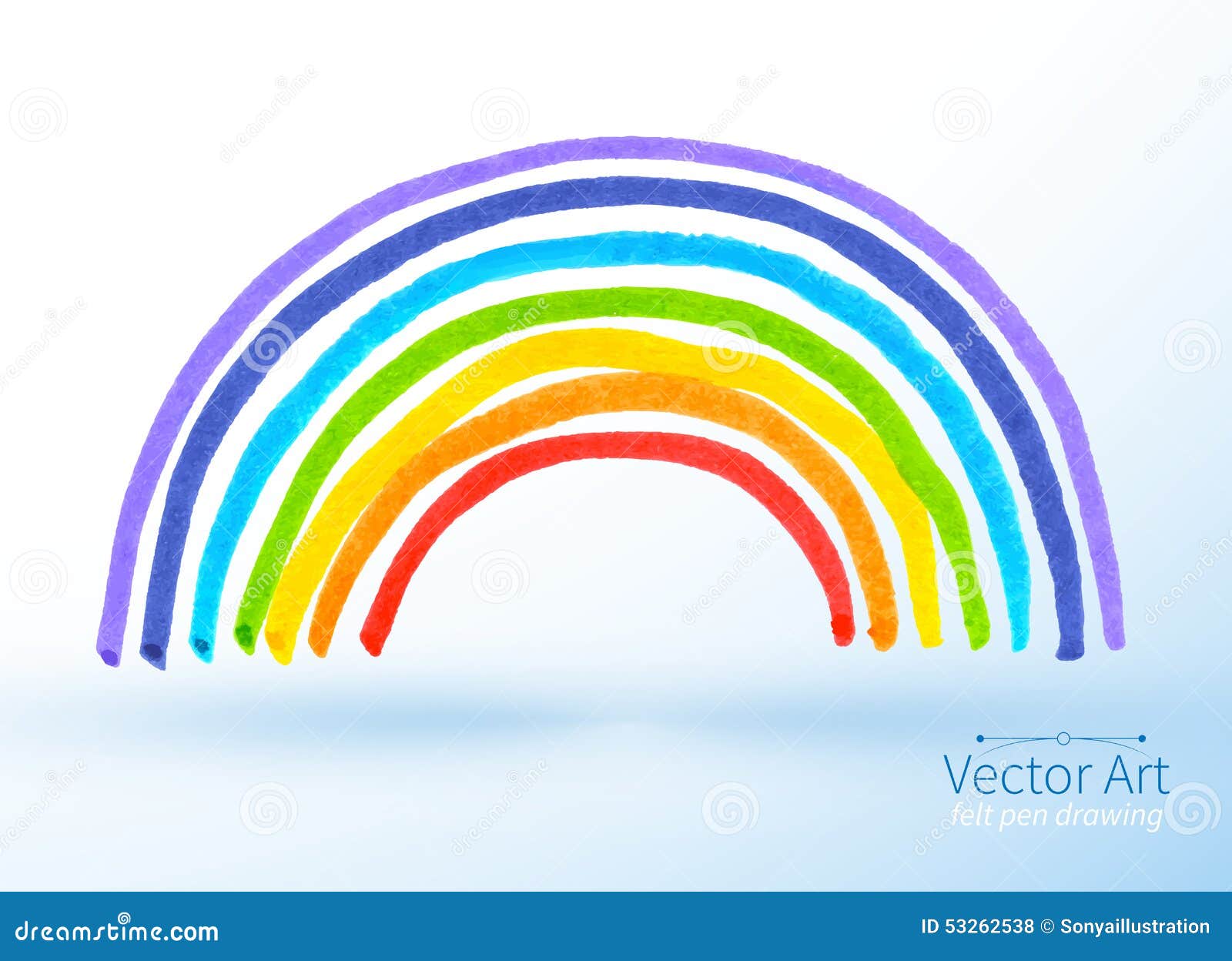Drawing With A Rainbow. Cartoon Vector | CartoonDealer.com #53279319