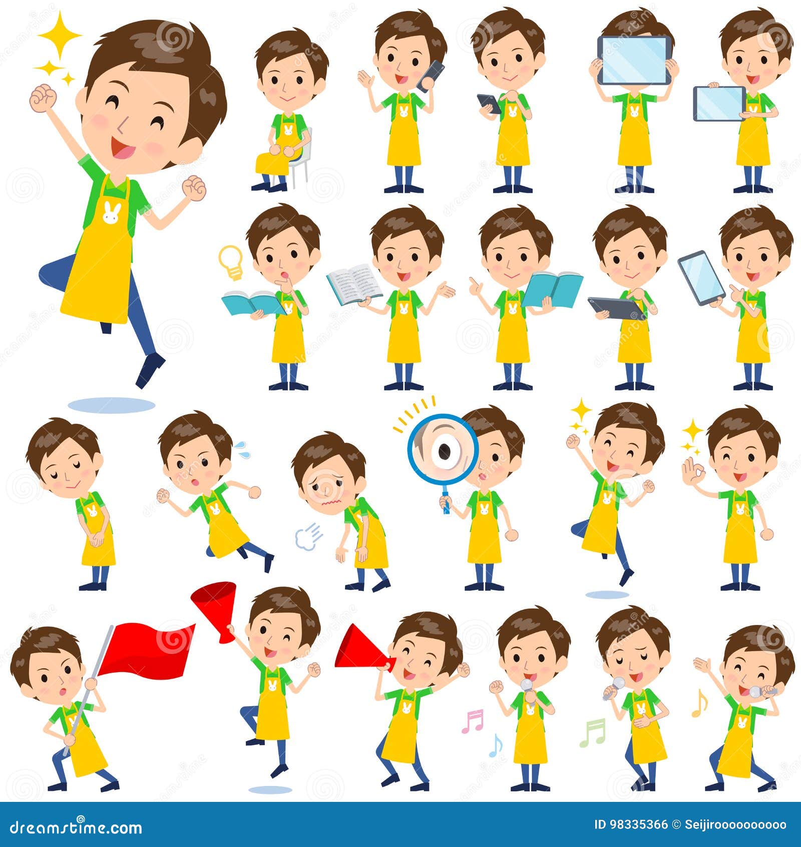 Childminder men_2 stock vector. Illustration of dance - 98335366