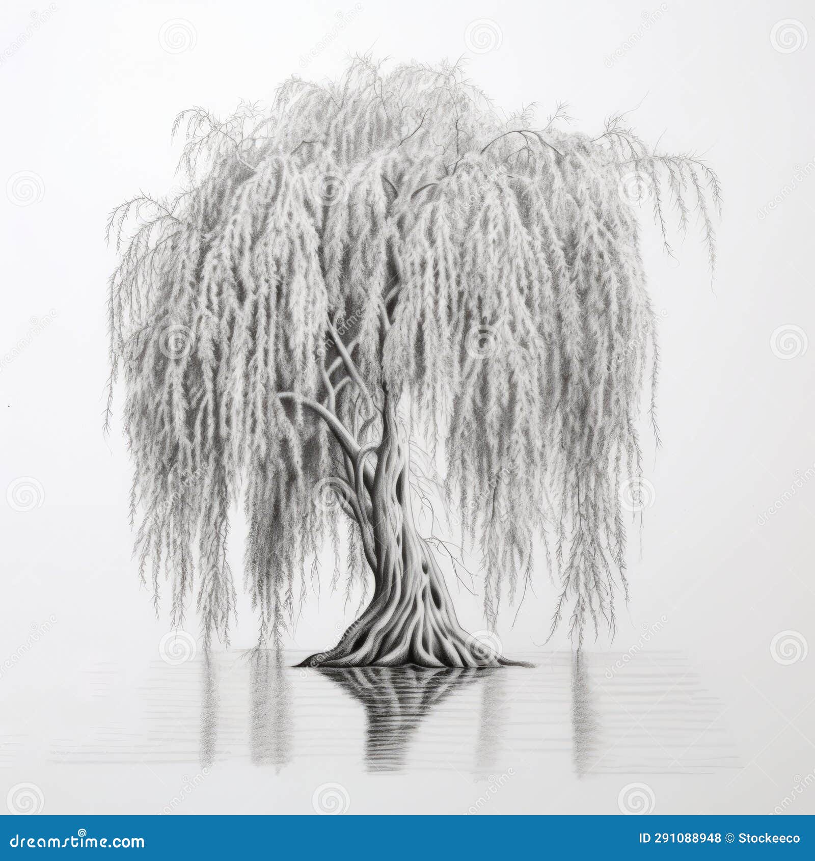 Childproofing: Minimalistic Pencil Sketch Of A Weeping Willow Royalty ... Childproofing: Minimalistic Pencil Sketch Of A Weeping Willow Royalty ...