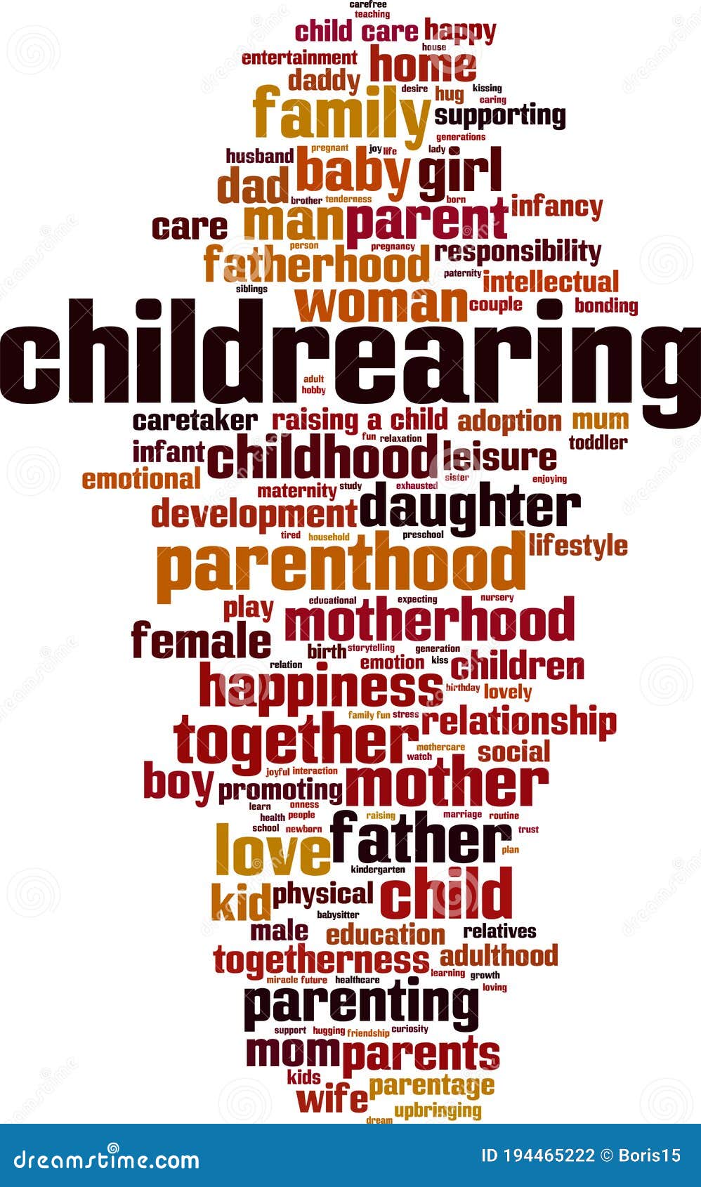 Childrearing word cloud stock vector. Illustration of home - 194465222