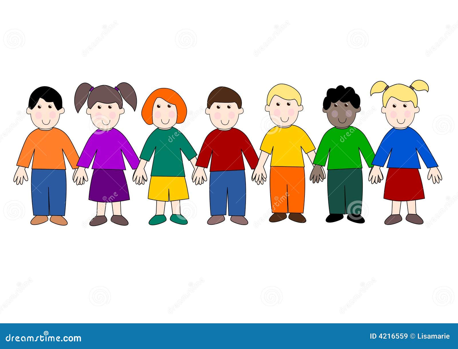 Children stock vector. Illustration of child, friends - 4216559