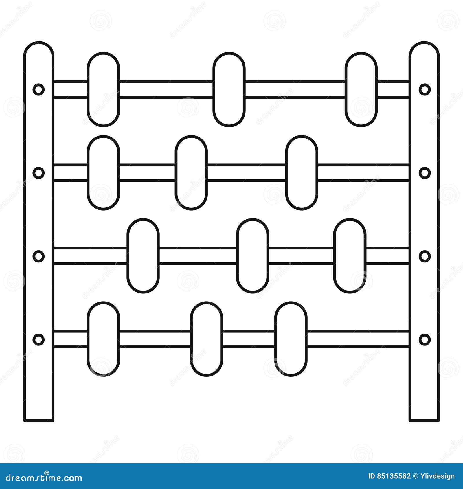 Children Abacus Icon, Outline Style Stock Vector - Illustration of ...