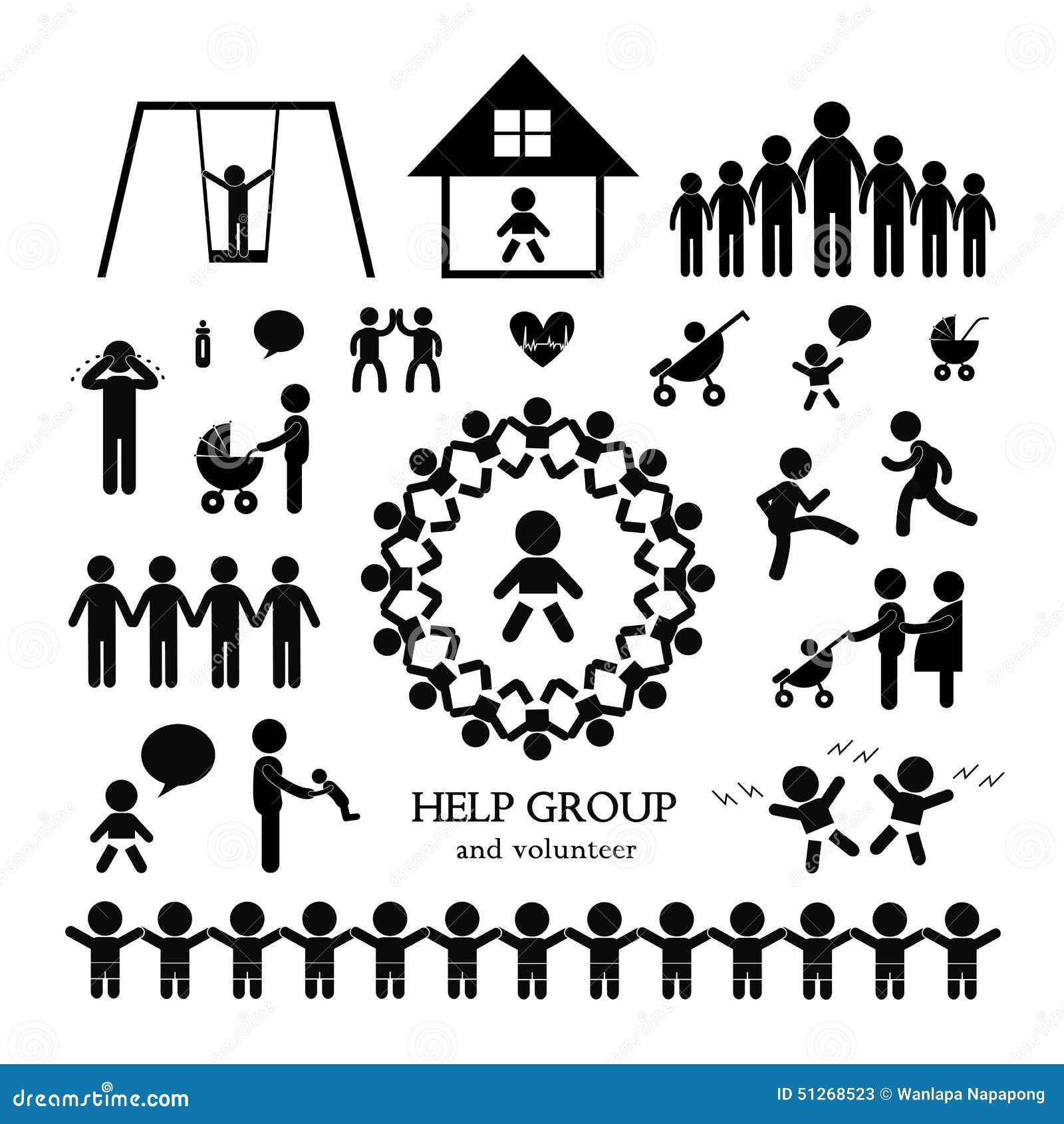 Children Action Welfare Icon Cartoon Vector | CartoonDealer.com #51291563