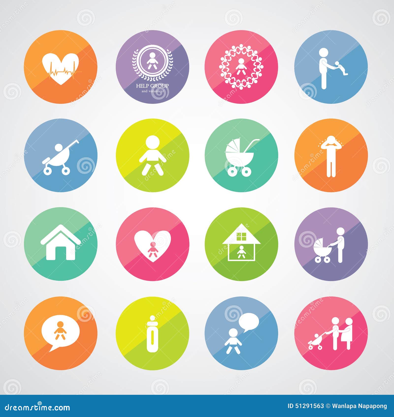 Children Action Welfare Icon Cartoon Vector | CartoonDealer.com #51291563