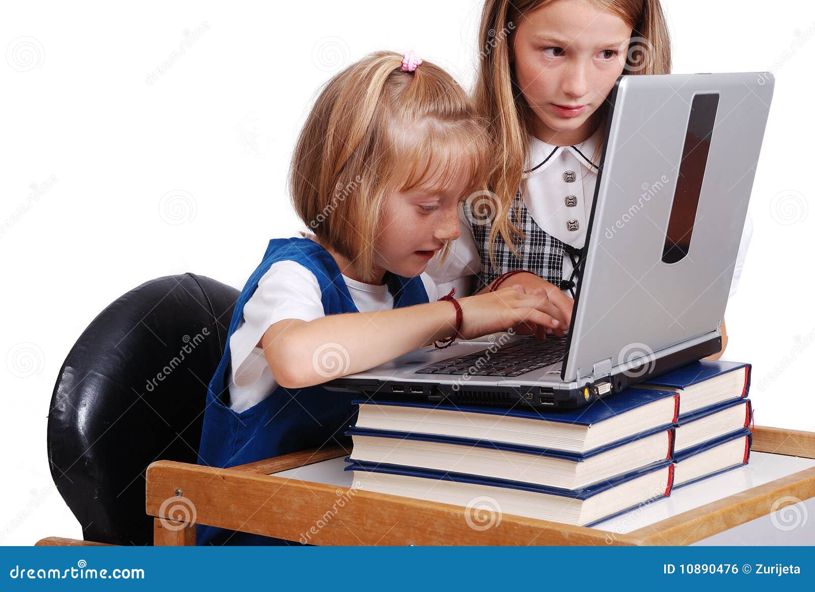 Children Activities on Laptop Put on Desk Stock Photo - Image of floor ...