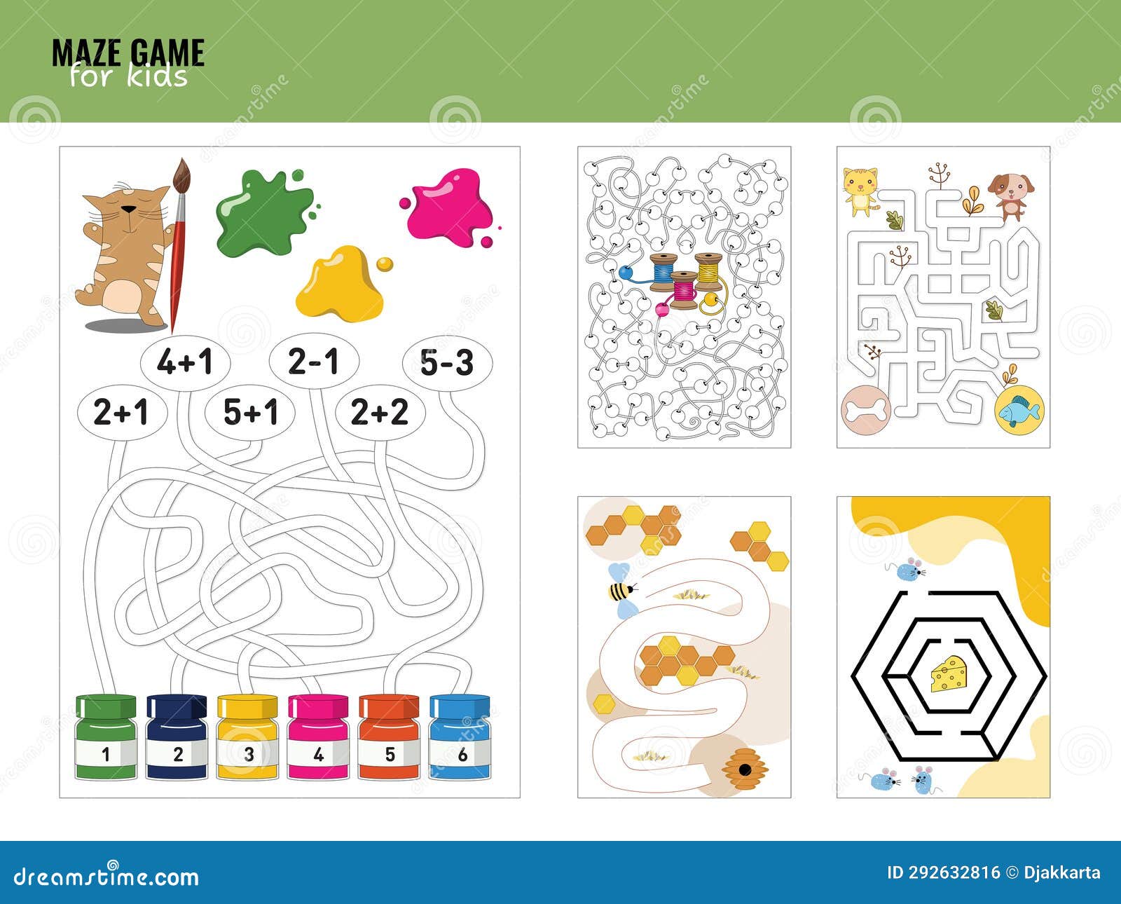 Children Activities Worksheet. Printable Simple Maze Logic Labyrinth ...