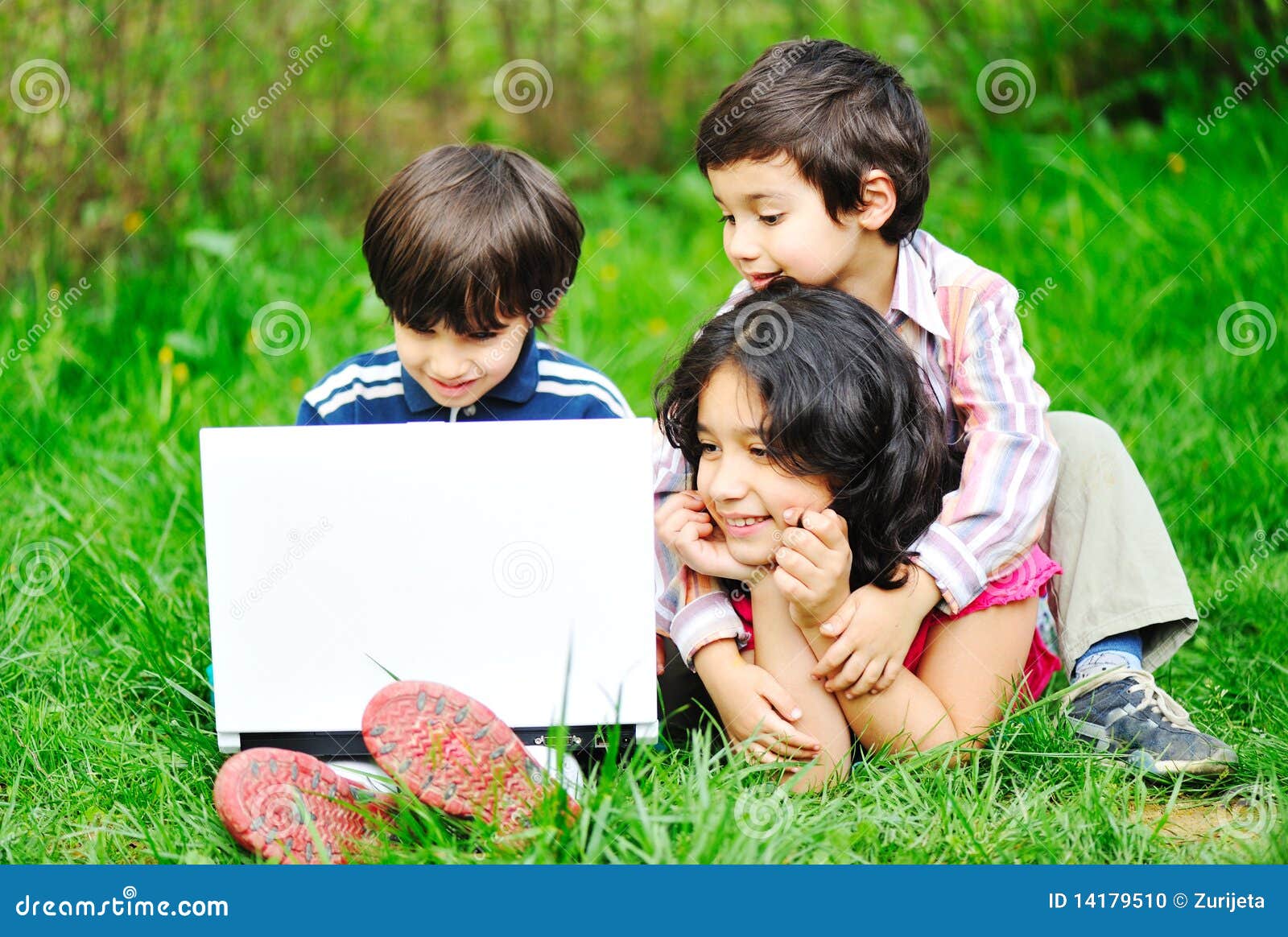 Children Activity with Laptop Stock Photo - Image of connect, laptop ...