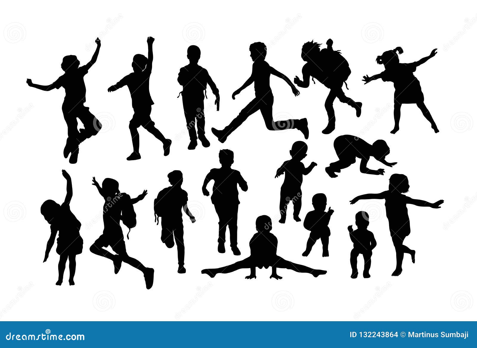 Children Activity Silhouettes Stock Vector - Illustration of packaging ...