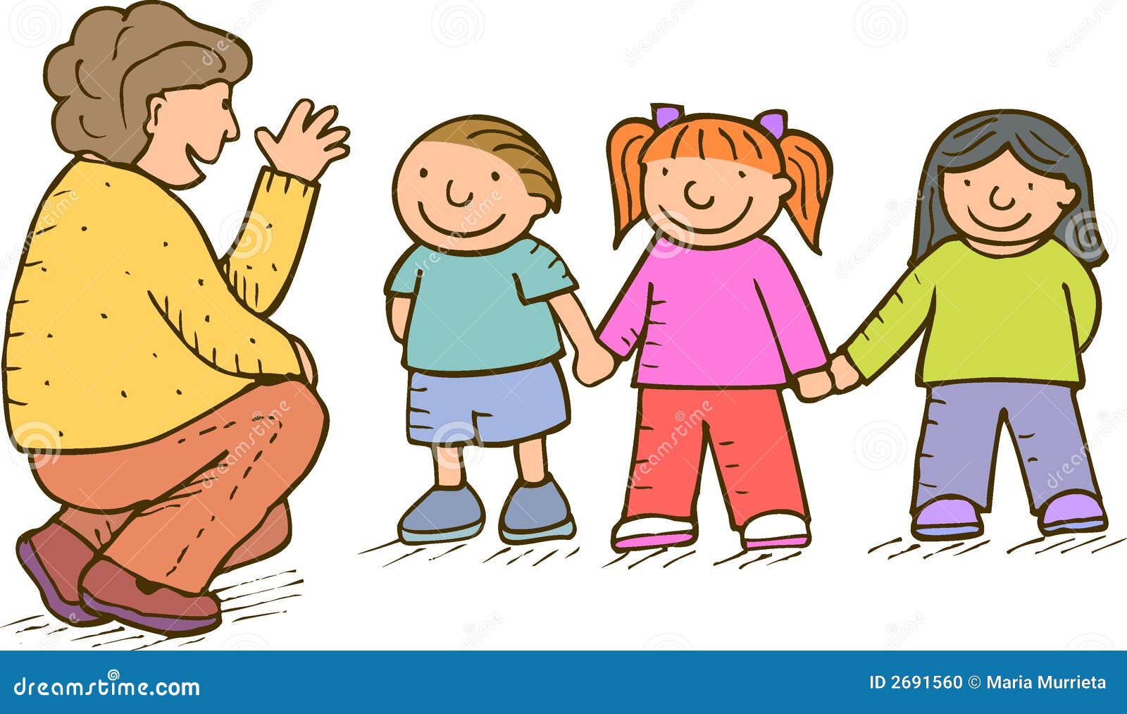 Children and adult stock vector. Illustration of affection - 2691560