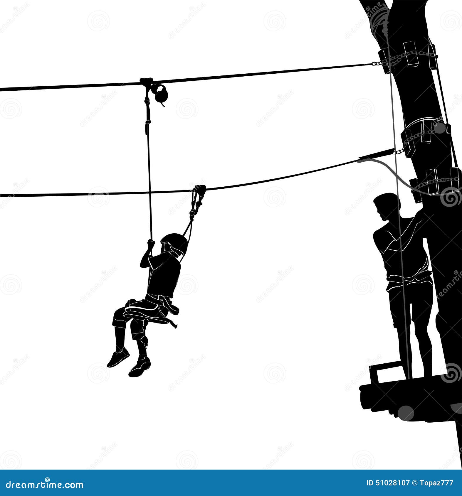 Adventure Park Silhouette, Adventure Park Silhouette Set, Vector ...