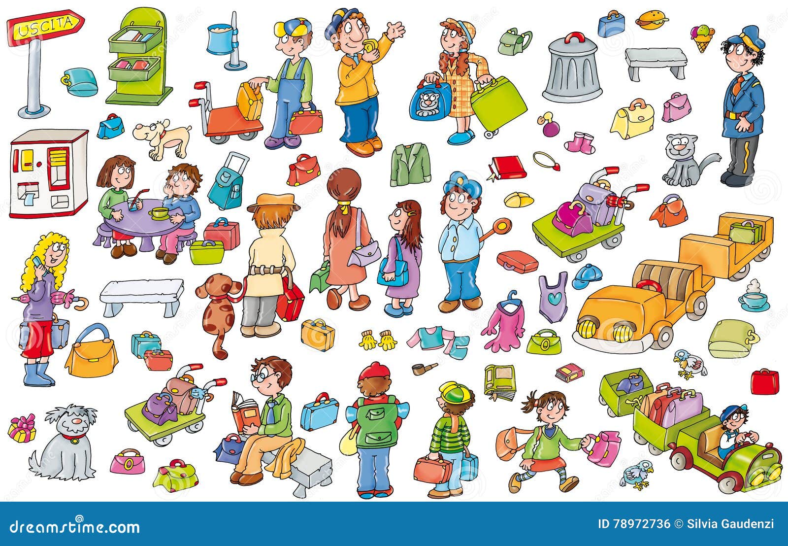 Railway Station Icon Stickers Stock Illustration - Illustration of food ...