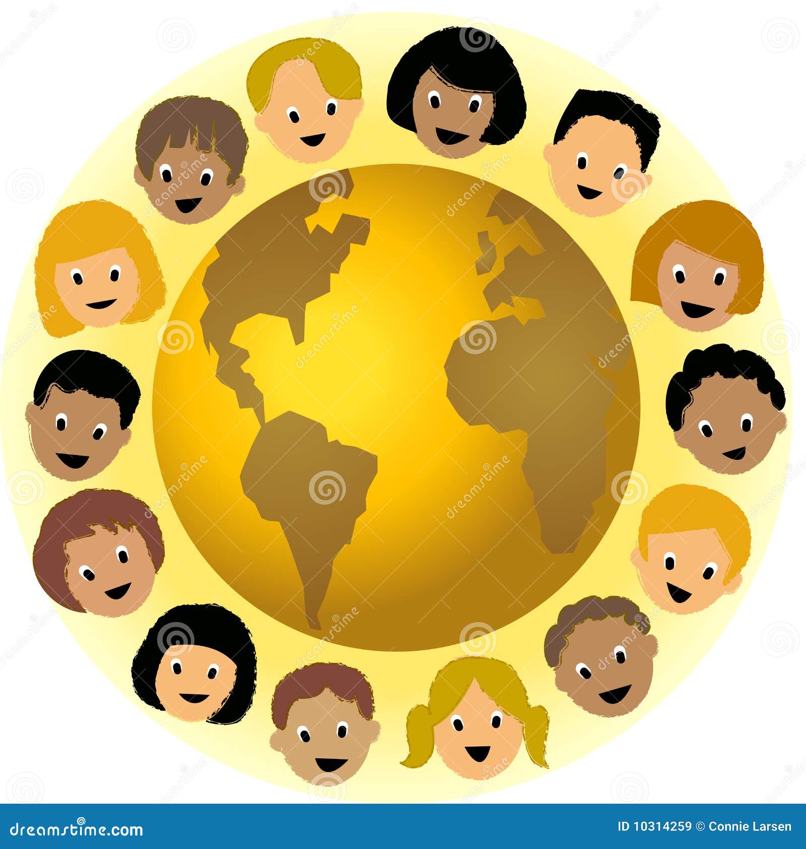 Children Around the World stock illustration. Illustration of circle ...