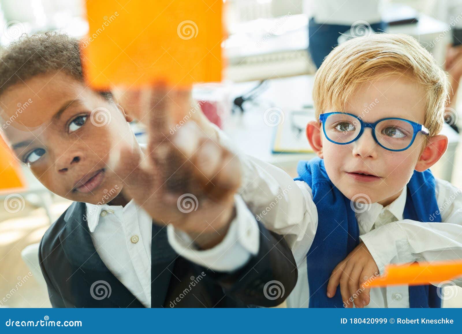 Kids Brainstorming Paper Notes Stock Photos - Free & Royalty-Free Stock ...