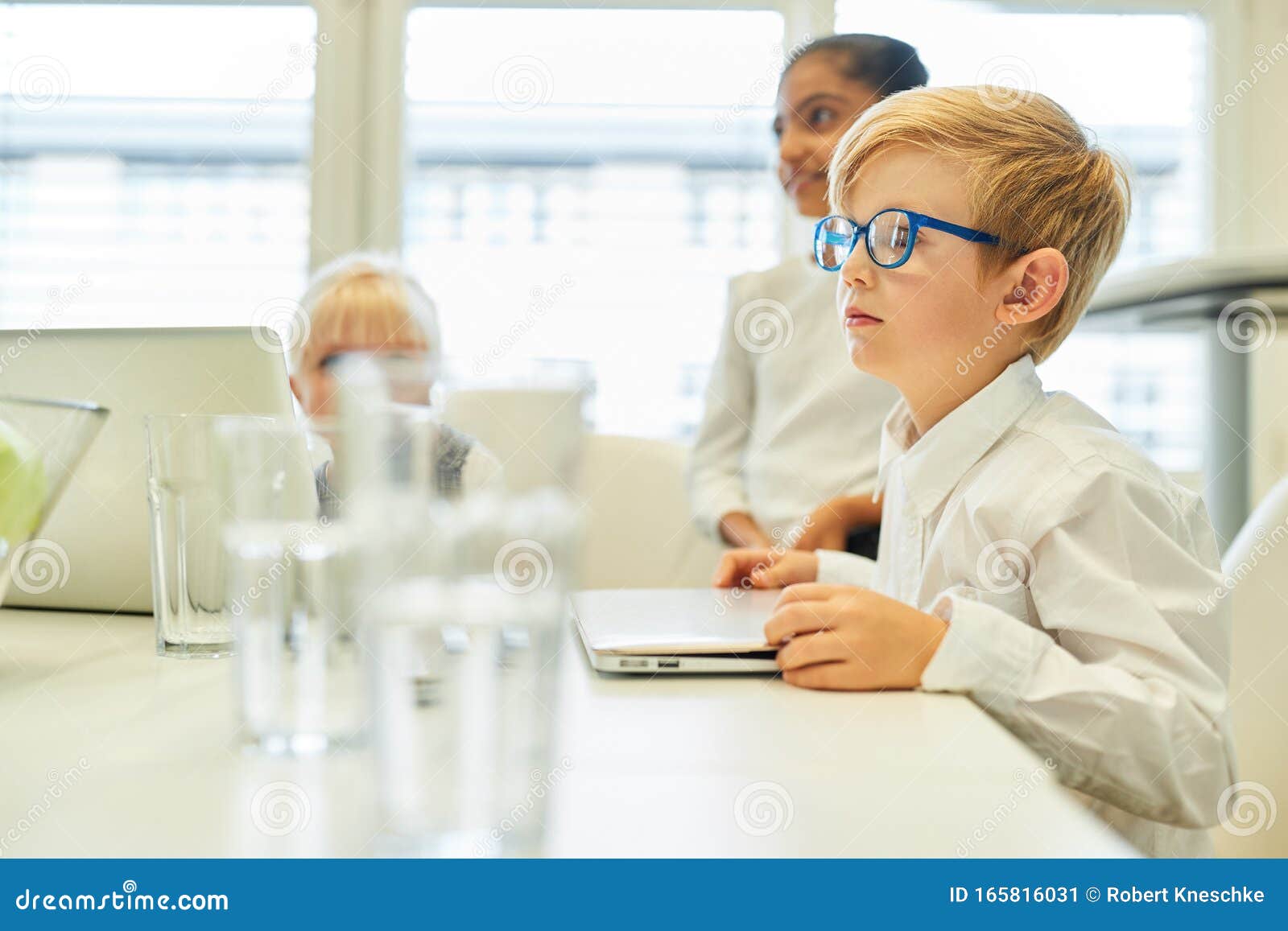 Children As a Student in a Computer Course Stock Image - Image of ...