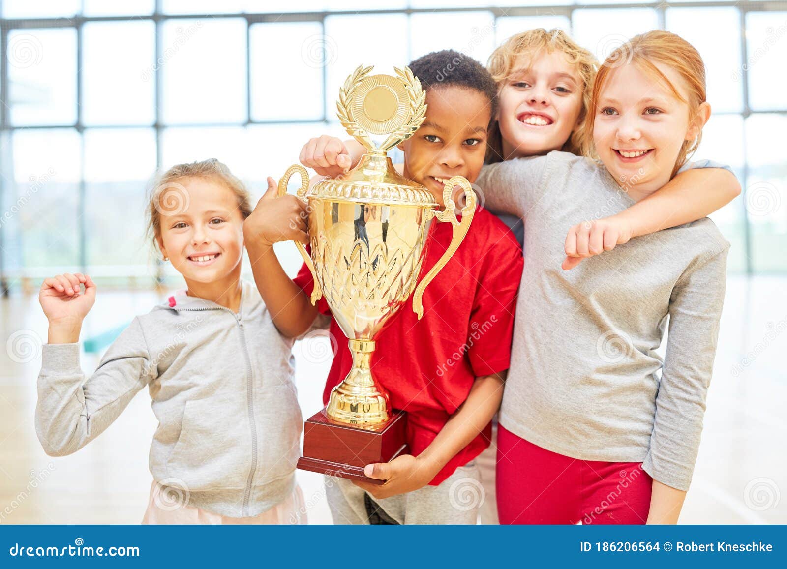 Children As Successful Winning Team Stock Photo - Image of education ...