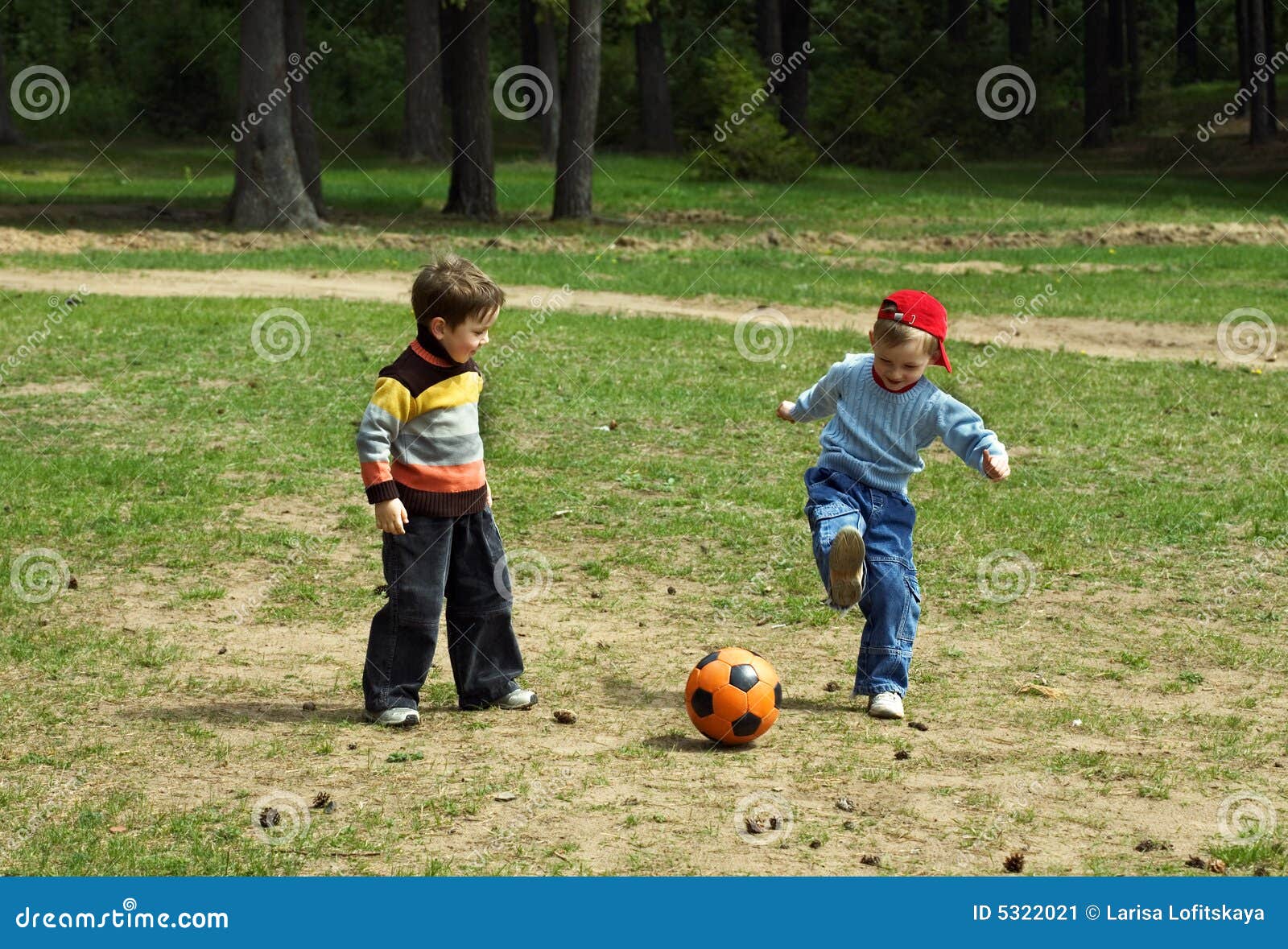Children with a ball stock image. Image of caucasian, cheerful - 5322021