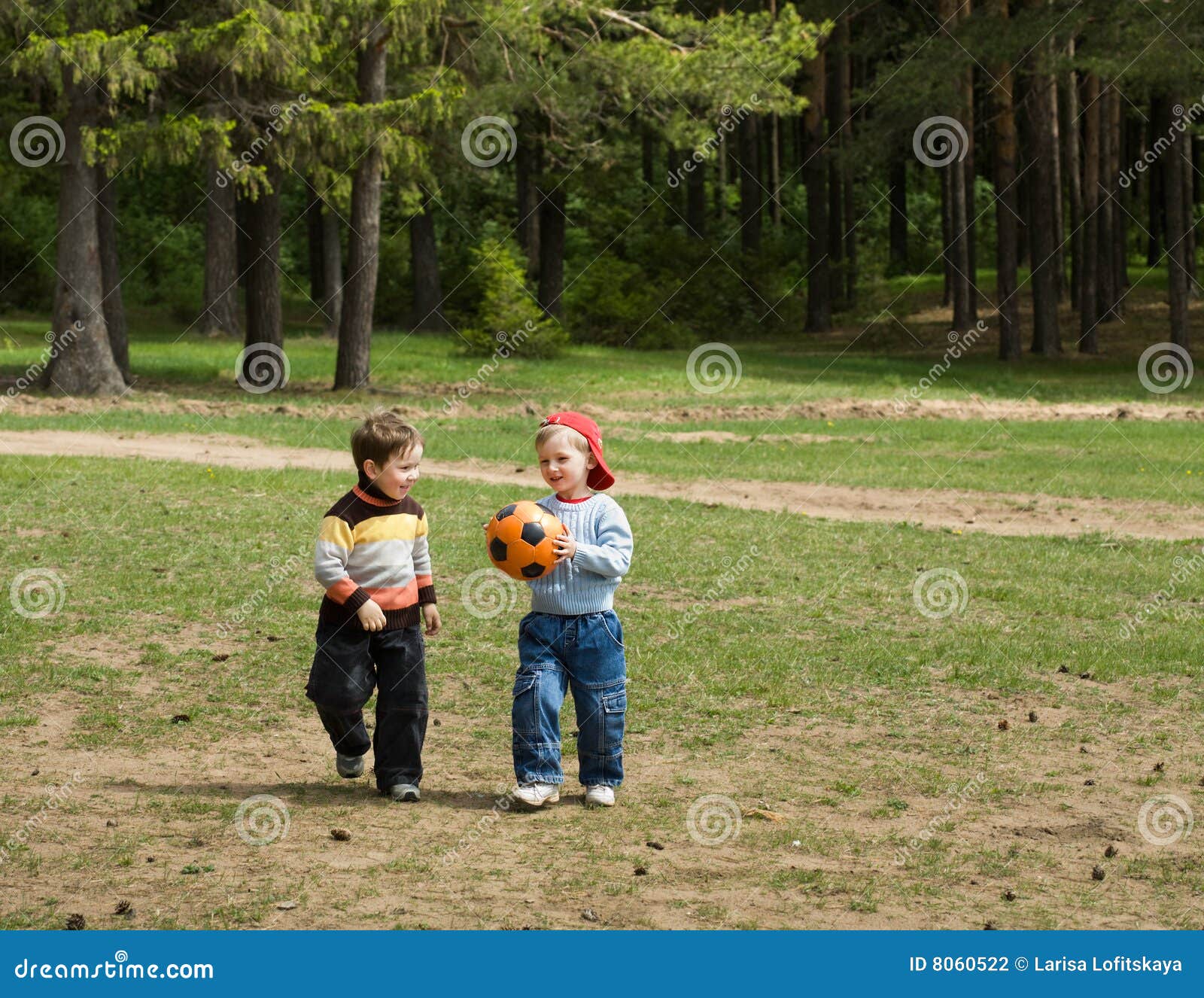 Children with ball stock photo. Image of park, friend - 8060522