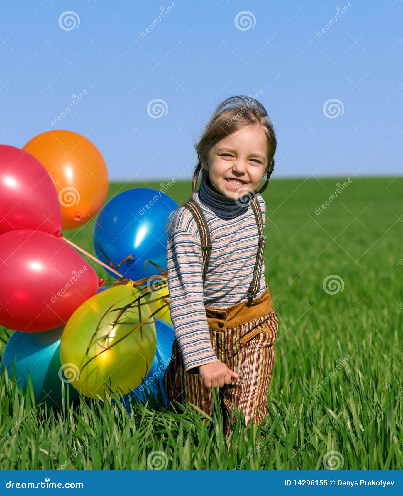 Children with balloons stock image. Image of kids, expressing - 14296155