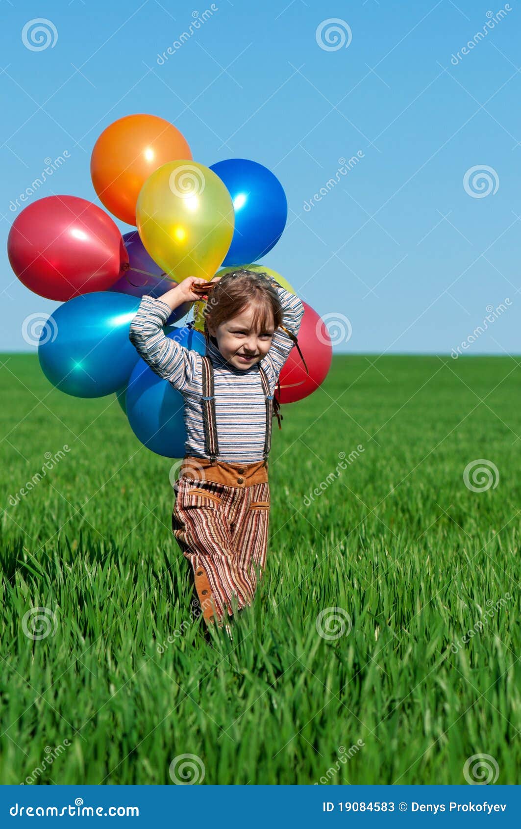 Children with balloons stock image. Image of blue, holiday - 19084583