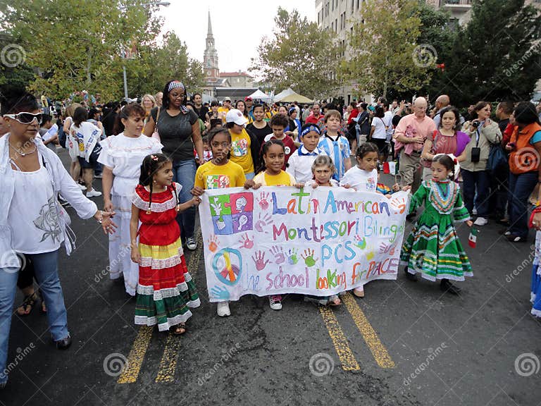 Children with Banner at the Parade Editorial Photography - Image of ...