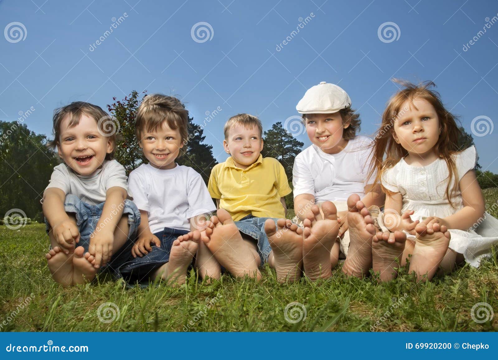 Children barefoot stock photo. Image of preschooler, person - 69920200
