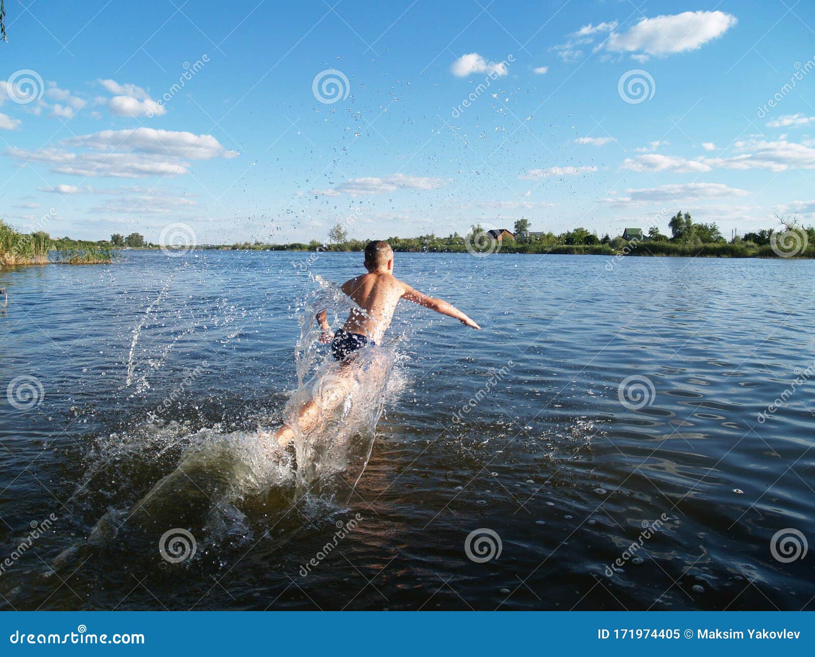 Children Bathe in the River Stock Image - Image of girl, rest: 171974405