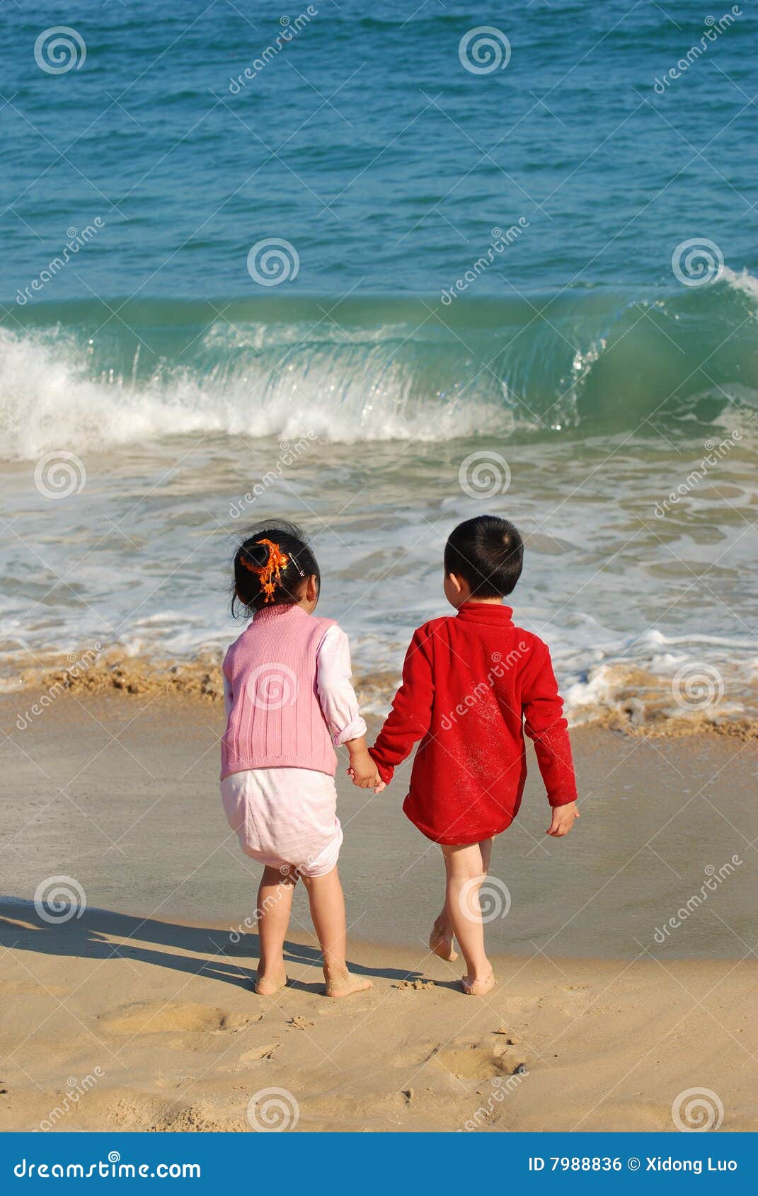 Children in the beach stock photo. Image of cute, partnership - 7988836
