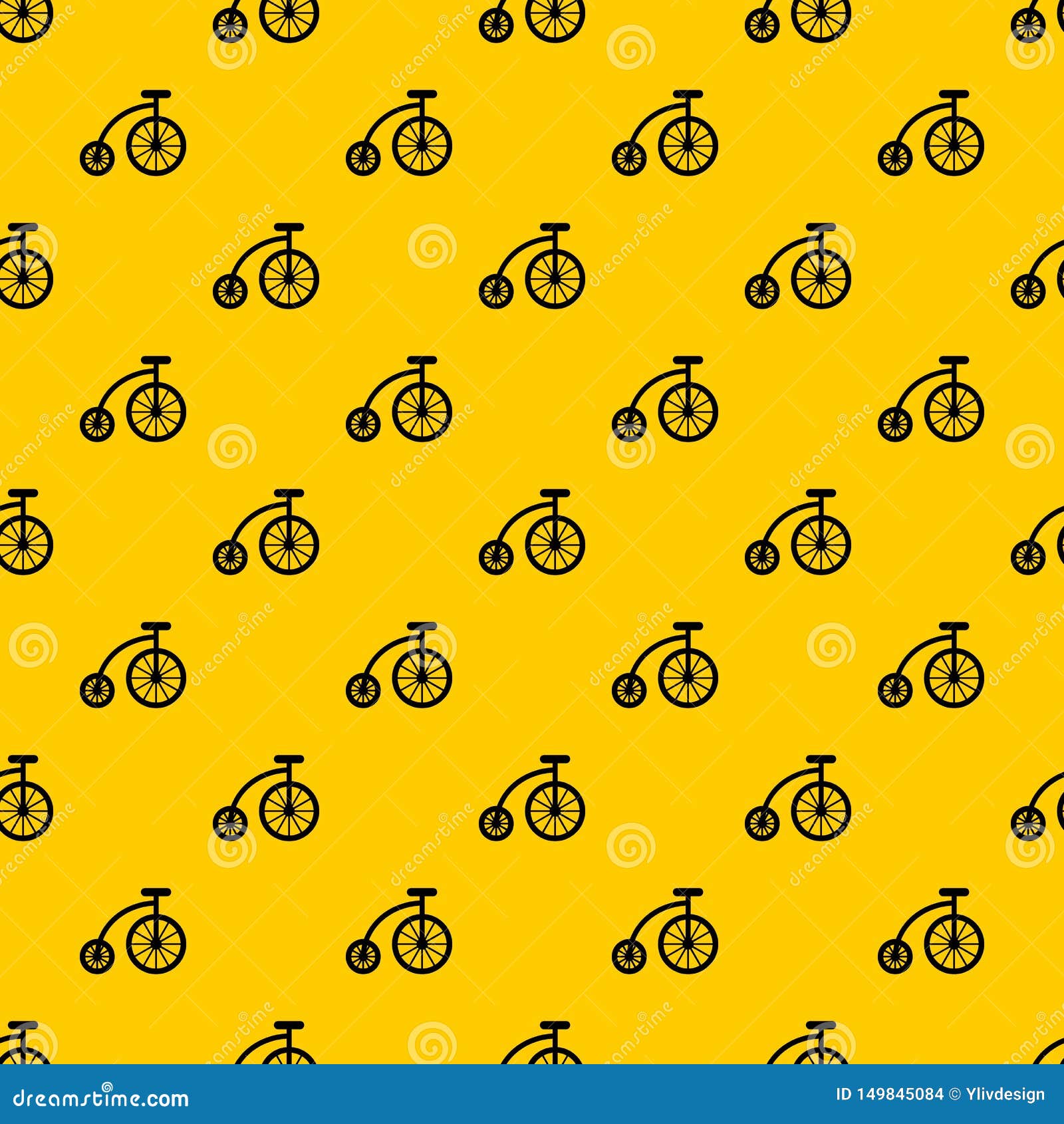 Children Bicycle Pattern Vector Stock Vector - Illustration of ...
