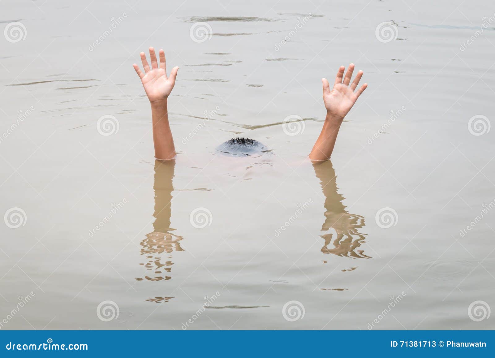 Children in Big Water Pond : Concept Drowning Stock Image - Image of ...
