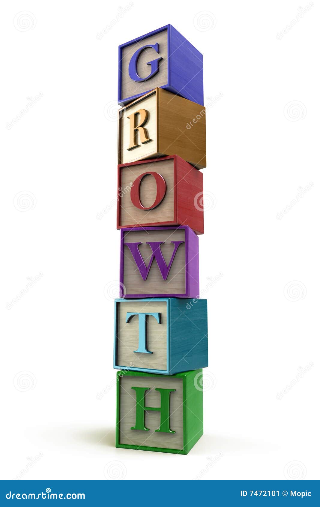 Children blocks - growth stock illustration. Illustration of blue - 7472101