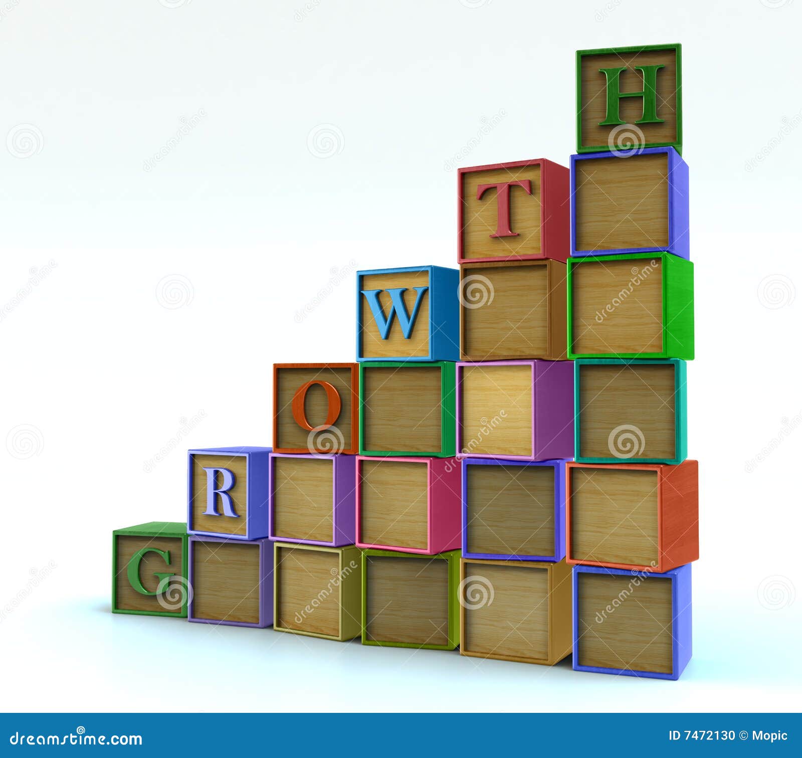 Children blocks - growth stock illustration. Illustration of plastic ...