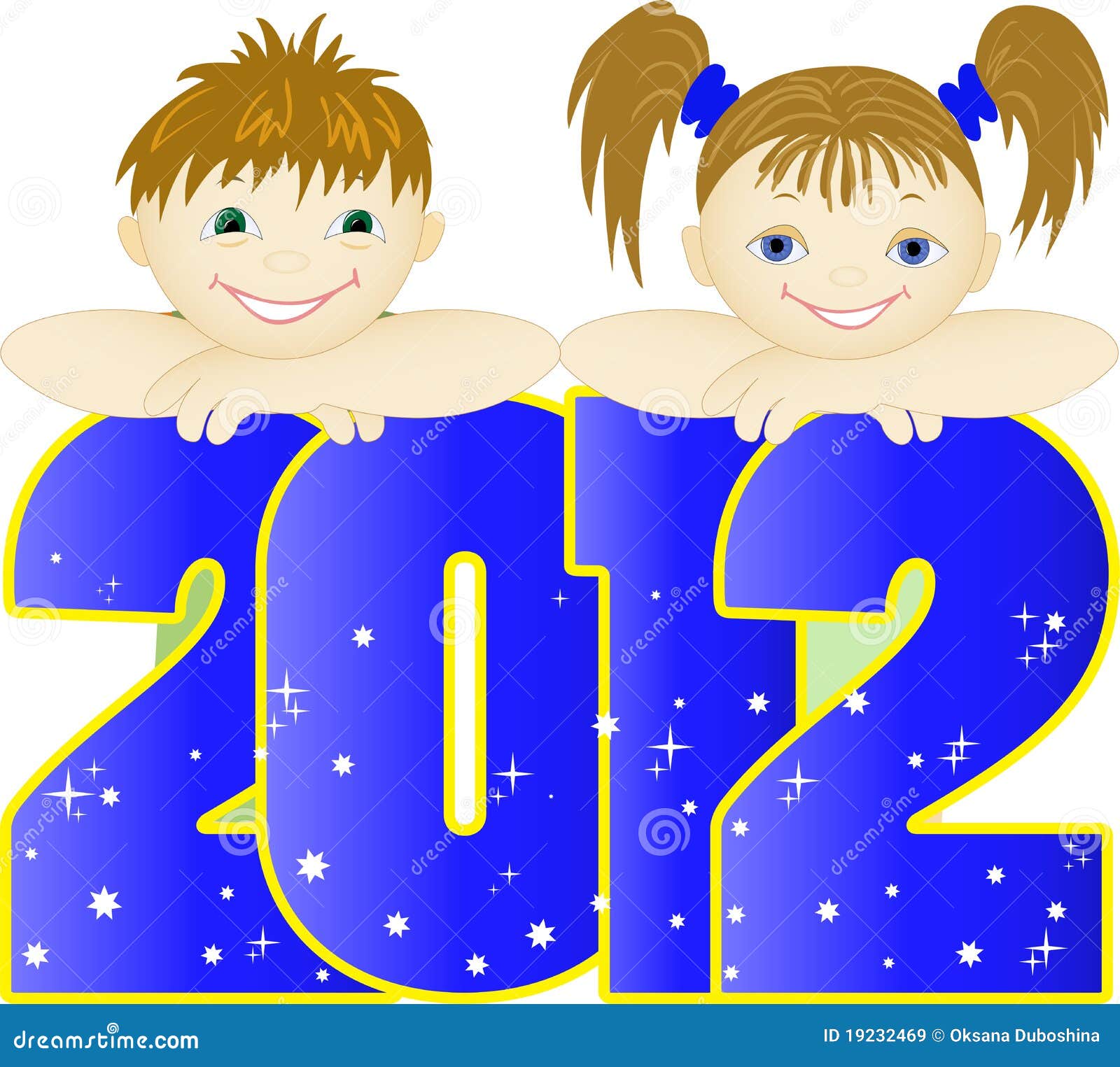 Children on blue number stock vector. Illustration of figures - 19232469