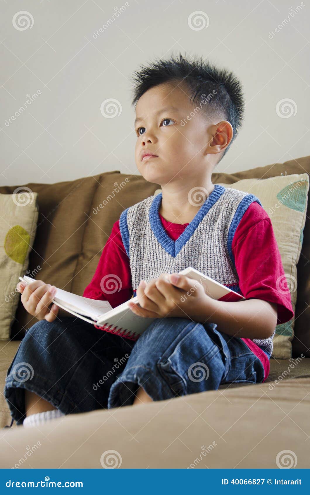 Children with book stock image. Image of male, emotion - 40066827
