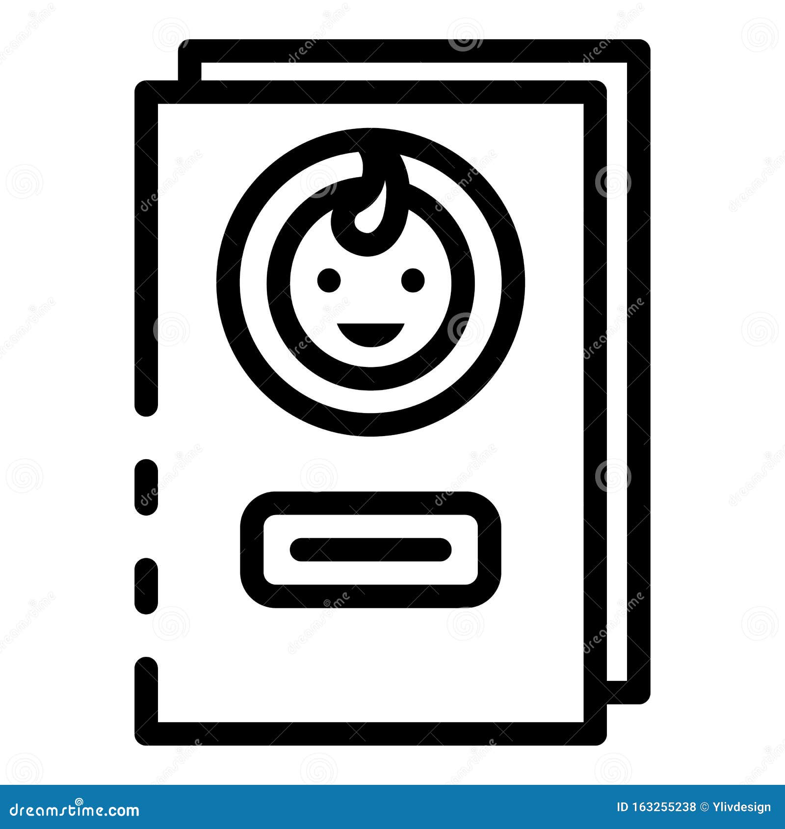 Children Book Icon, Outline Style Stock Vector - Illustration of home ...