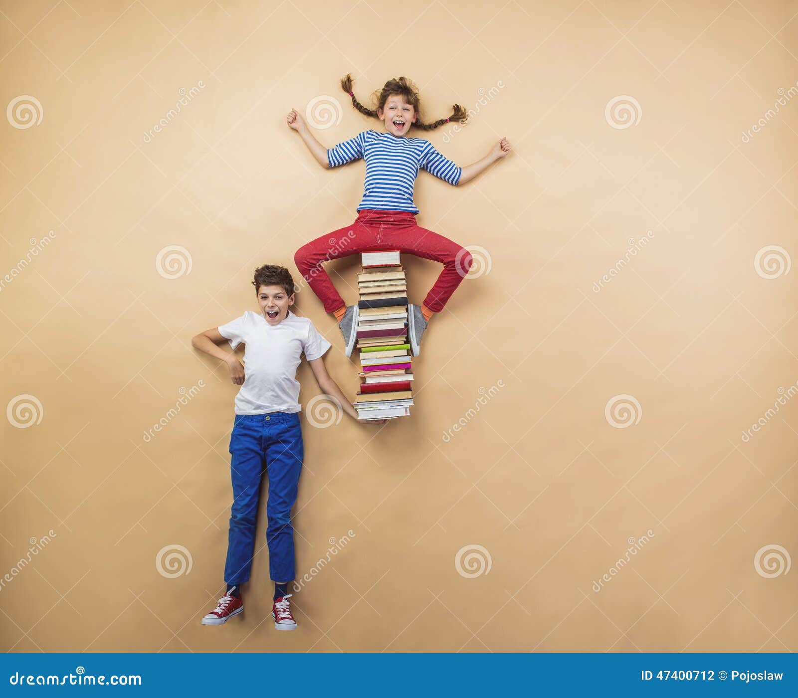 Children with books stock photo. Image of kids, child - 47400712